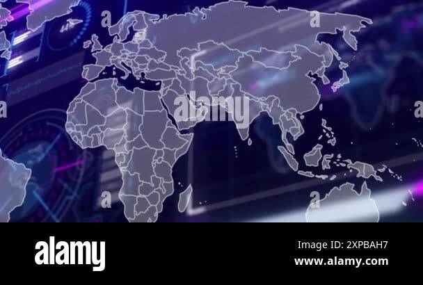 World map showing borders Stock Videos & Footage - HD and 4K Video ...