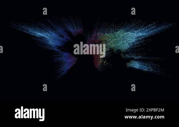 concept animation of digital world a map of earth from sets of ...