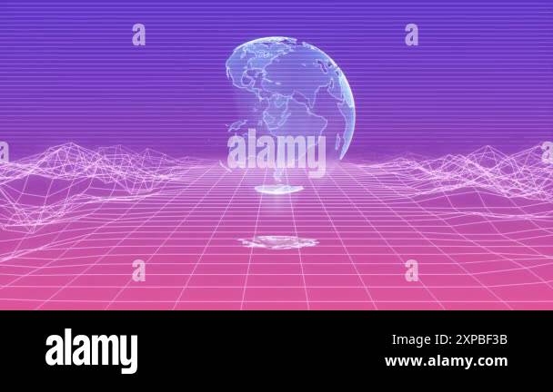 3D futuristic visualisation of metaverse immersive virtual world with ...