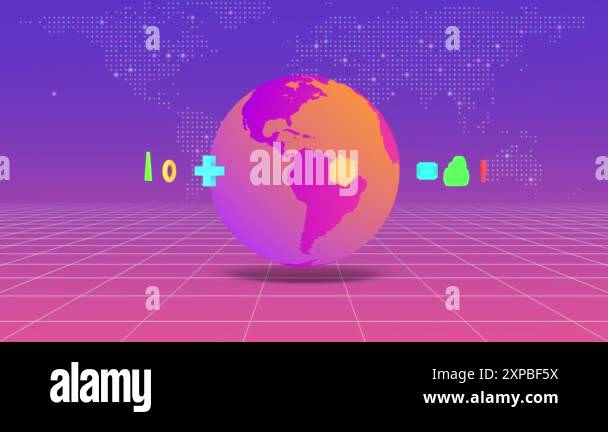 3D futuristic visualisation of metaverse immersive virtual world with ...