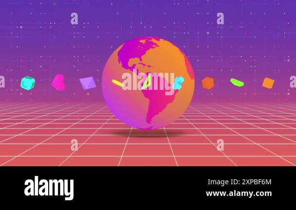 3D futuristic visualisation of metaverse immersive virtual world with ...