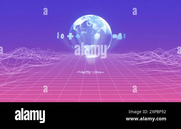 3D futuristic visualisation of metaverse immersive virtual world with ...