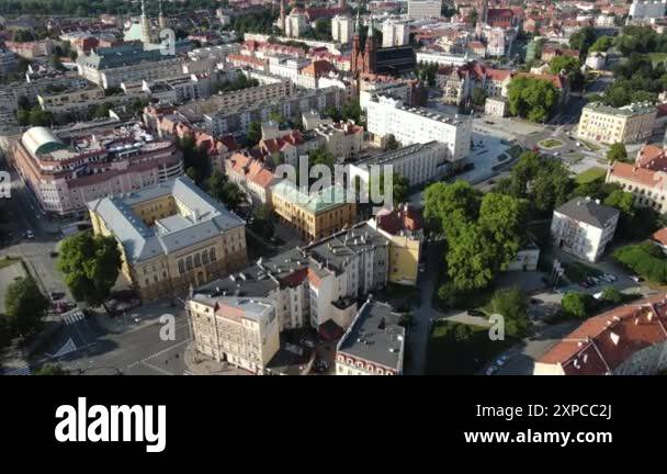 Legnica, Poland Medieval architecture of ancient Polish city from above ...