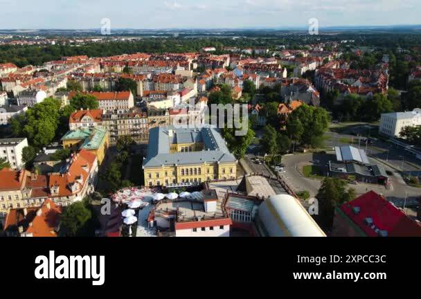 Legnica, Poland Medieval architecture of ancient Polish city from above ...