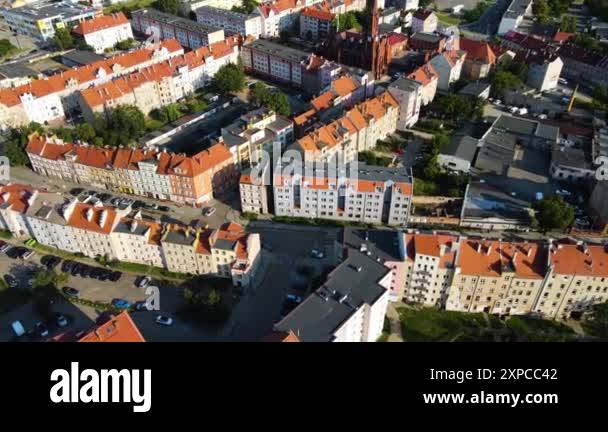 Legnica, Poland Medieval architecture of ancient Polish city from above ...
