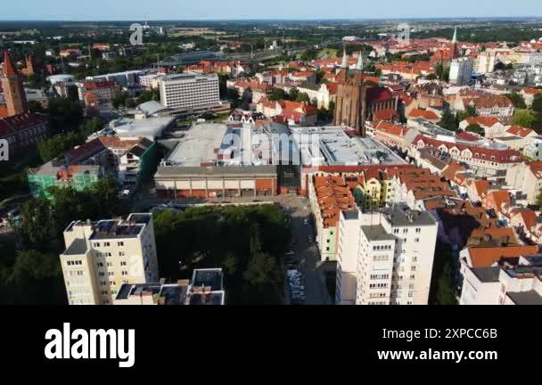 Legnica, Poland Medieval architecture of ancient Polish city from above ...