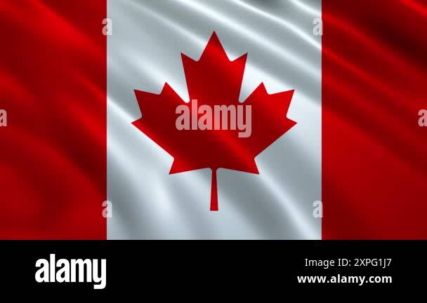 Canada Flag Waving Animation Stock Video Footage - Alamy