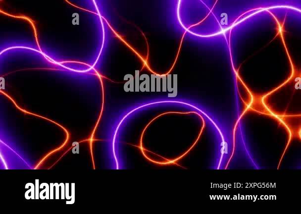 Blue energy light strings or waves background with flares and ...