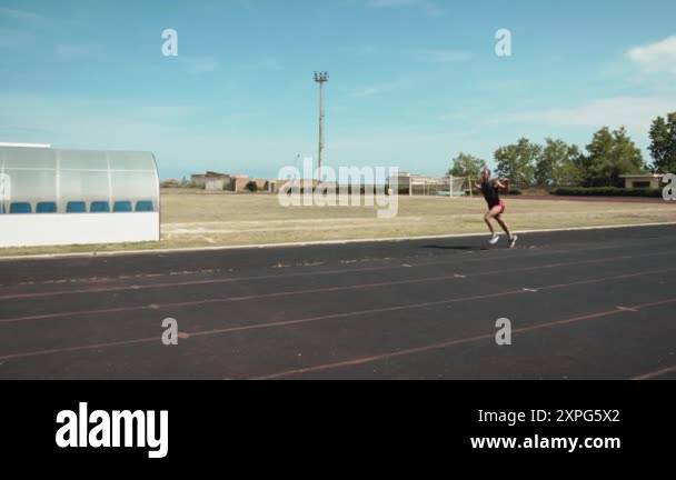Determination Of An Athlete Making A Run Training Stock Video Footage ...