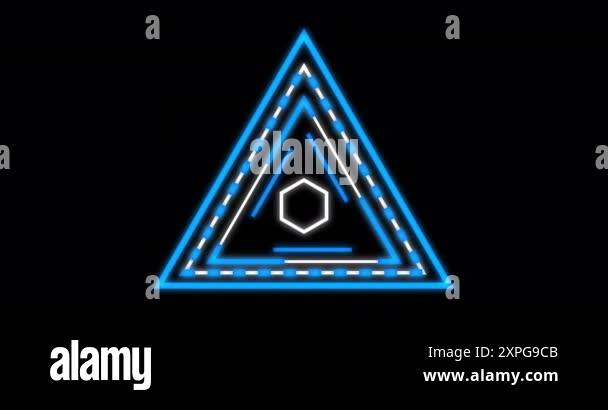 4K Loading data HUD triangle interfaces in an alpha channel. Technology ...