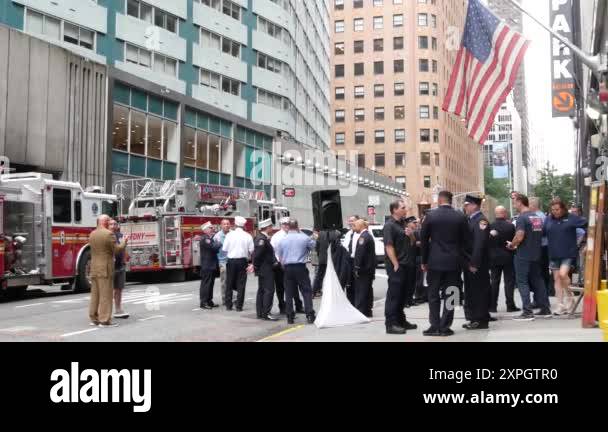 New York City, United States - 11 September 2023: Firefighters ...