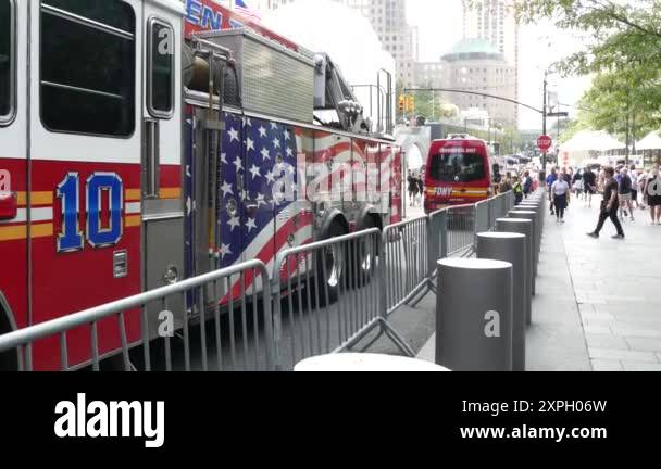 New York City, United States - 11 September 2023: Firefighters ...
