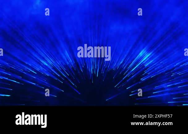 Abstract blue led background with rays and motion dots. Abstract ...