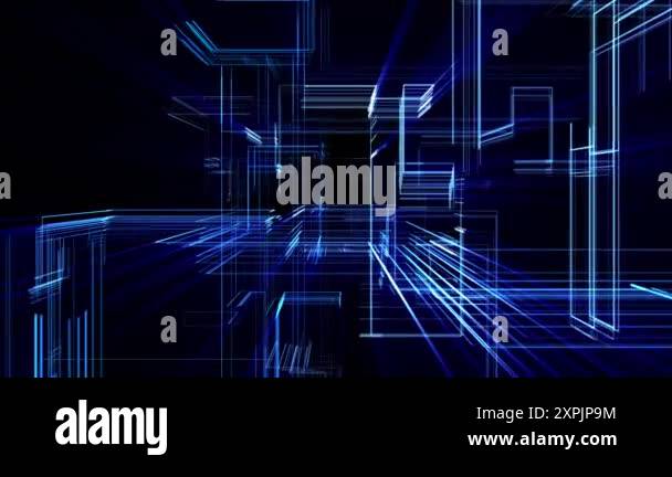 Futuristic background with transparent blue digital patterns and bright ...