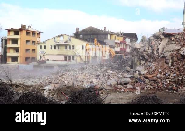 Urban transformation in Turkey. Urban regeneration. Demolishing old ...