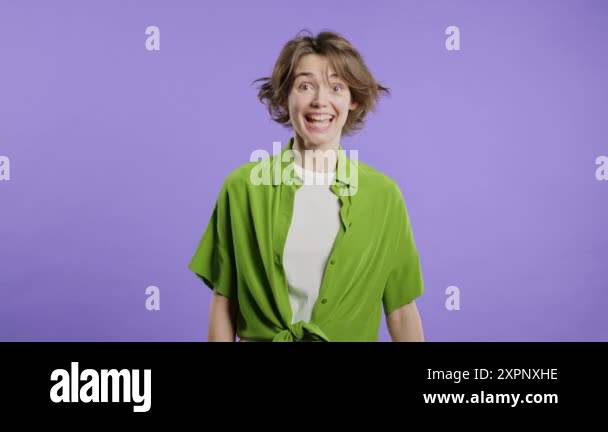 Friendly young girl showing yes signal, nods head, approve. Positive ...