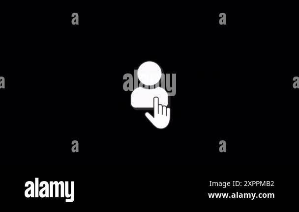 Click Follow Button Animation on a Transparent Background. Animated ...