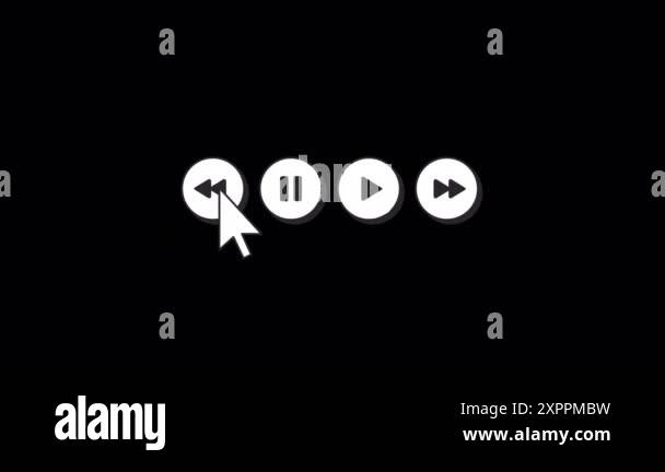 Press the Back Forward Button Animation on a Transparent Background ...