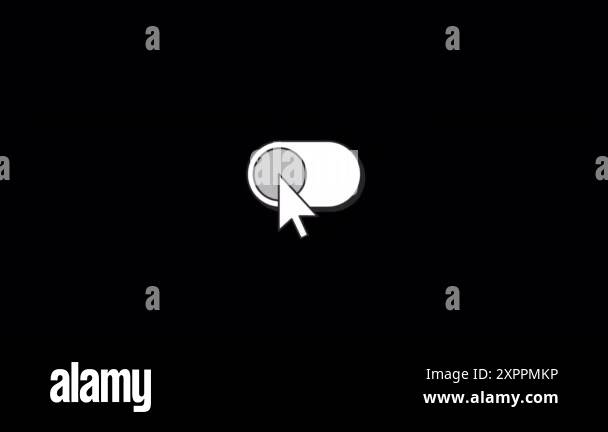 Switch On Animation on a Transparent Background. Animated Toggle On or ...