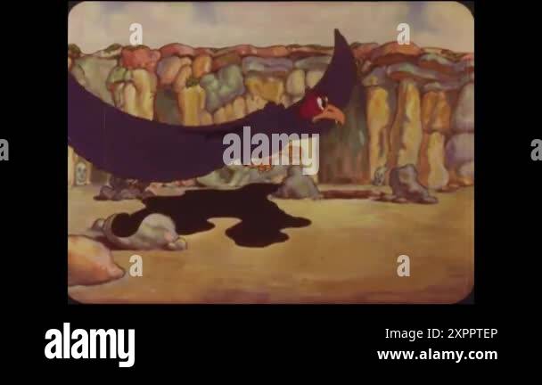 1936. Vintage animated film, Sinbad (Bluto) sics his giant bird on ...