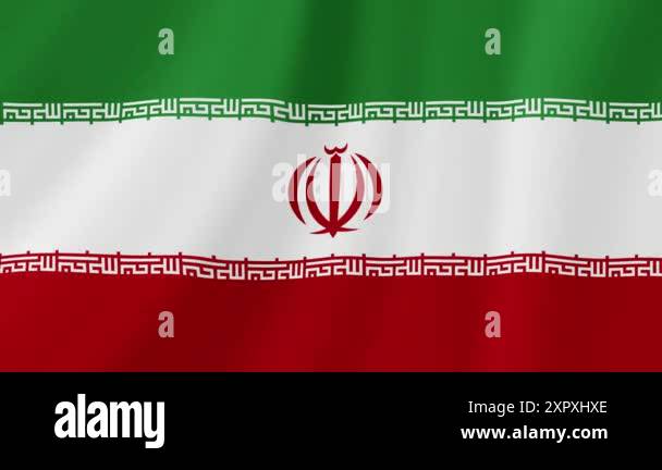Iran Waving Flag. Realistic Flag Animation. Seamless Loop Background ...