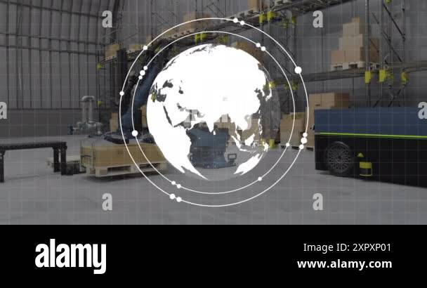 Animation of diagrams and data processing over machines working in ...