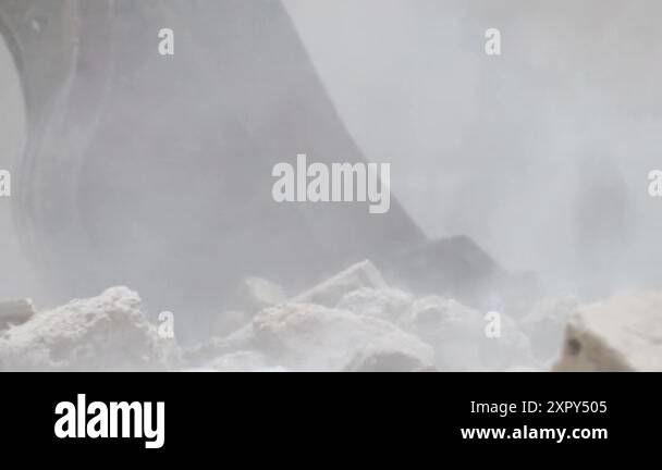 Demolition of residential buildings in Saudi Arabia Excavator loads and ...