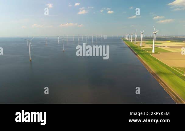 Explore the efficient windmill turbines that line the stunning Dutch ...