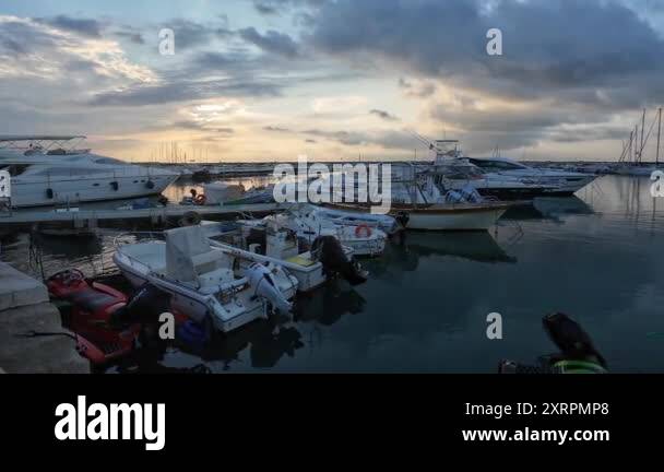 NUMANA, ITALY - AUGUST 8, 2024: View of the nautical port of Numana ...