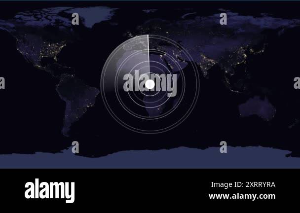 A target moving on the world map, warning about the spreading of the ...