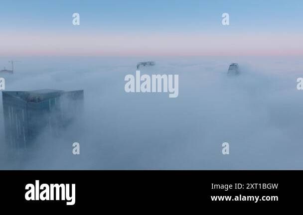 In the tranquil morning, the magnificent skyscrapers of Downtown LA ...