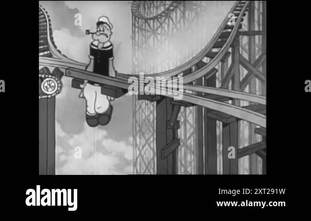 Usa 1936 In This Animated Film Popeye Shows An Army Recruiter A Clip Of Him Defeating Bluto