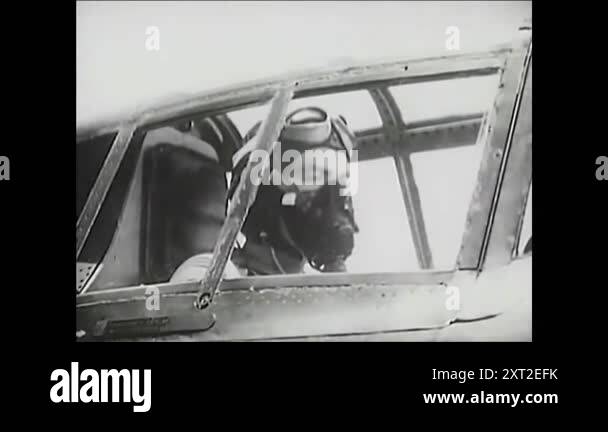 A pilot flying in a United States Army Air Forces Republic P-47 ...