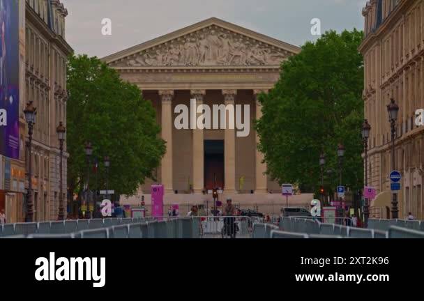 Decorating Paris city with Olympic symbols and the 2024 Olympic colors ...