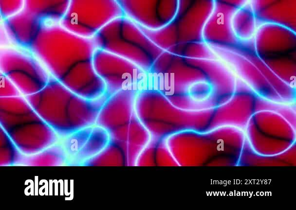 Red energy light strings or waves background with flares and ...