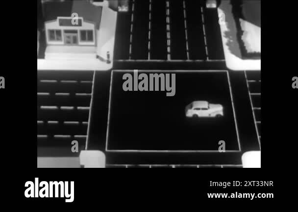 A scale model and animation illustrate scenarios with cars driving and ...