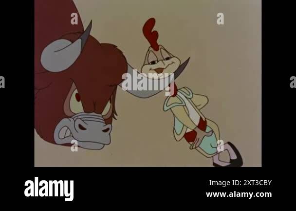 1962 - In this animated film, a donkey saves his rooster friend in a ...