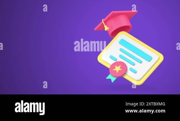 Realistic academic certificate graduation Stock Videos & Footage - HD ...