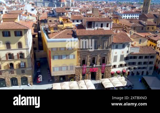 Florence, Italia, May 10, 2024: A detailed aerial view of classic ...