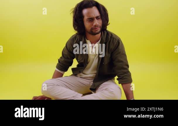 Person weeping in depression, Young man sitting and crying, Man cry in ...