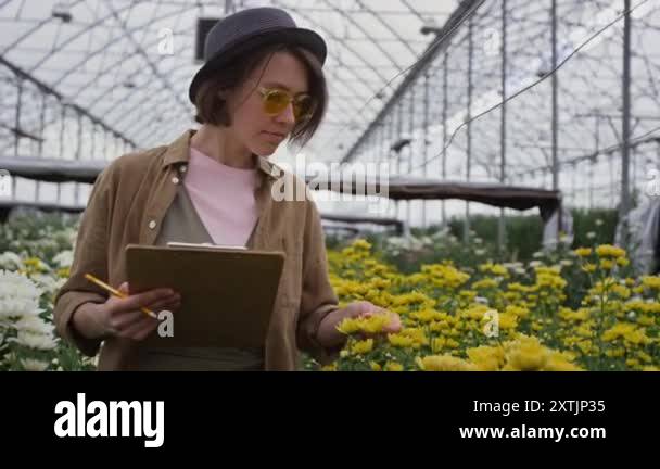 Young female greenhouse worker Stock Videos & Footage - HD and 4K Video Clips - Alamy