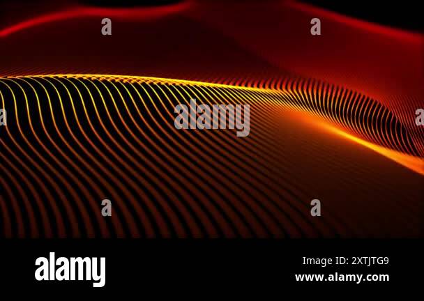 Seamless Loop Background With Red Orange Lines Pattern Floating In The
