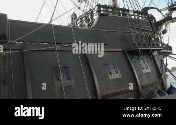 18th century Spanish sailing ship Andalucia, historical reproduction ...