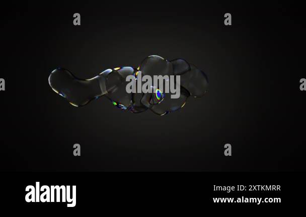3D render of abstract animation liquid objects. Abstract morph ...