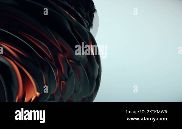 3D render shape with dynamic surface. Morph shape in light colours with ...