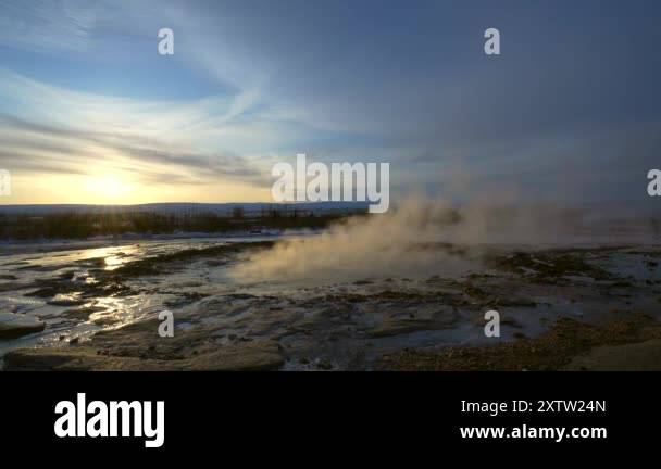 Geyser frozen ice volcano steam cold Stock Videos & Footage - HD and 4K ...
