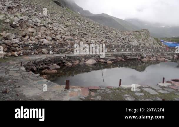 July25th2024, Himachal Pradesh, India. Gauri Kund, a sacred pond ...