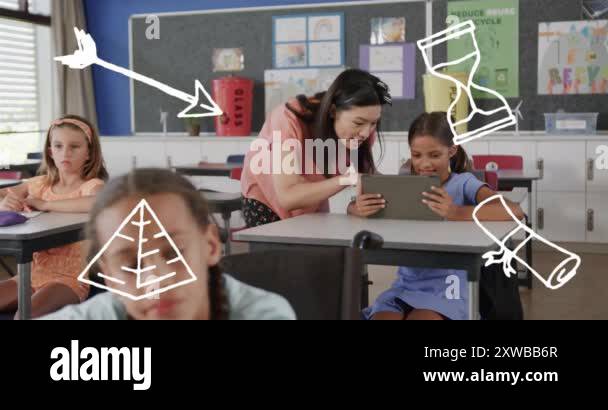 Educational technology digital school classroom Stock Videos & Footage ...