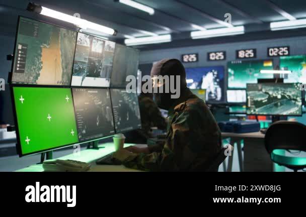 Masked intelligence corps agent overseeing national safety operations ...