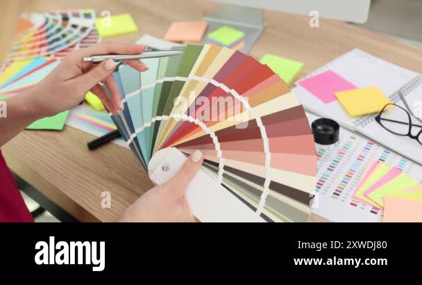 Choosing a paint color for home interior design project. Designer ...